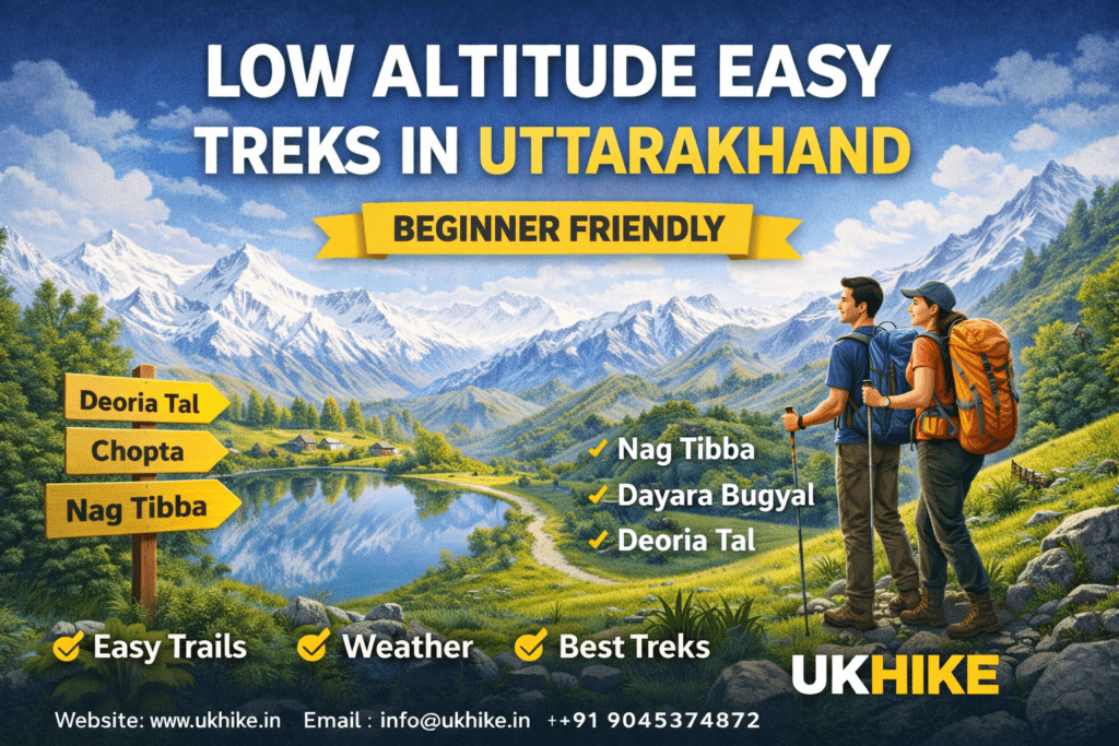 Low Altitude Easy Treks in Uttarakhand for Beginners